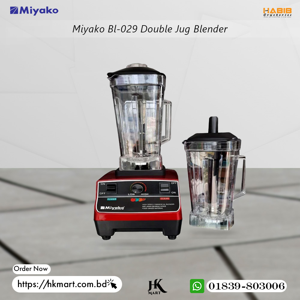 Miyako BL-029 Double Jug Blender Machine – hkmart